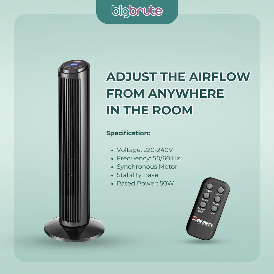 Big Brute 29" Tower Fan With Remote — marketing.bigbrute