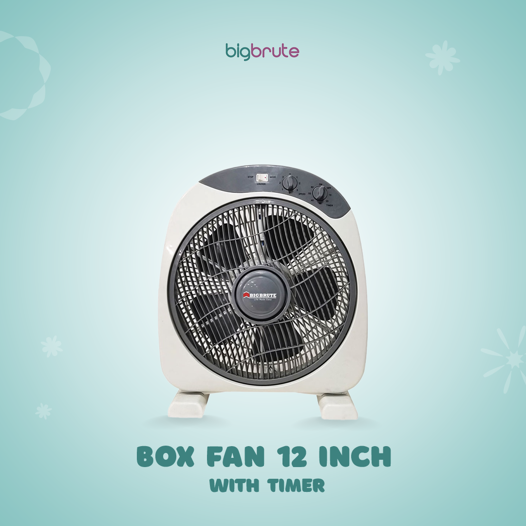 Big Brute Box Fan 12 Inch With Timer — marketing.bigbrute